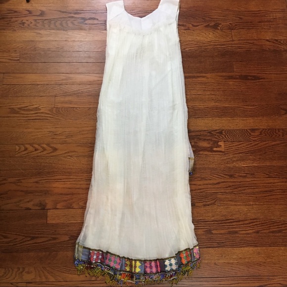 Vintage | Dresses | Vintage 6s 70s Boho Beaded Maxi Dress Size M | Poshmark